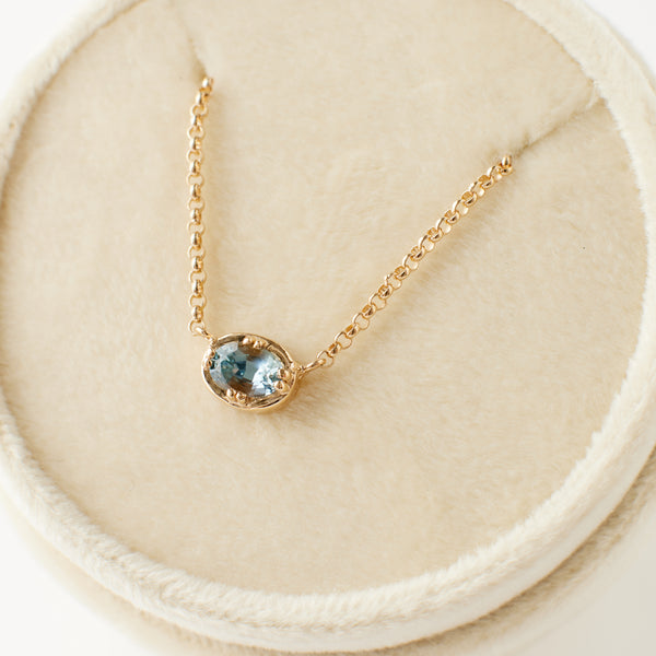Fiona Necklace - Light Blue Montana Sapphire – Porter Gulch